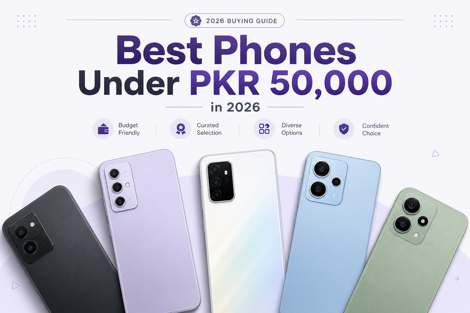 Best Phones Under PKR 50,000 in 2026 - What A Mobile